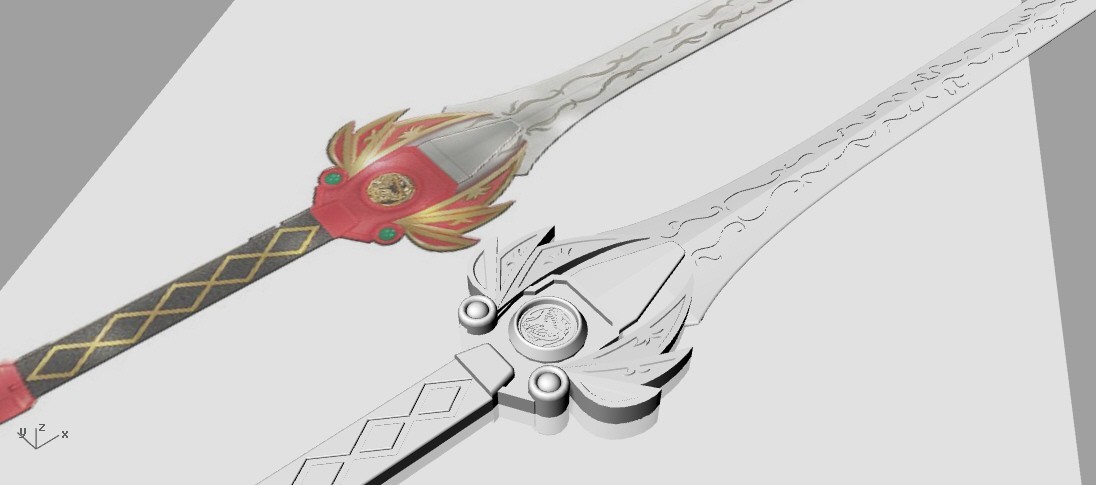 🗡️ Power rangers Legacy Red Ranger Sword・ STL File for ・Cults