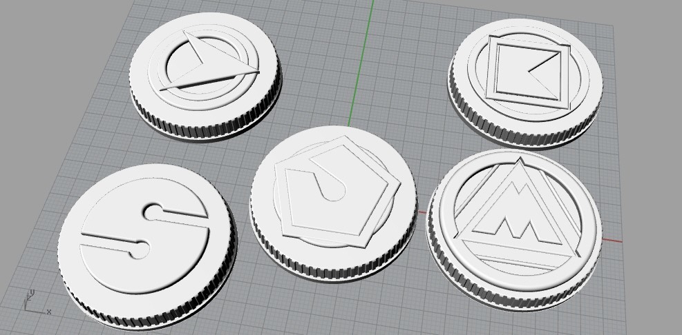 Fichier STL Alien rangers power coins power coins modèle d'impression ...