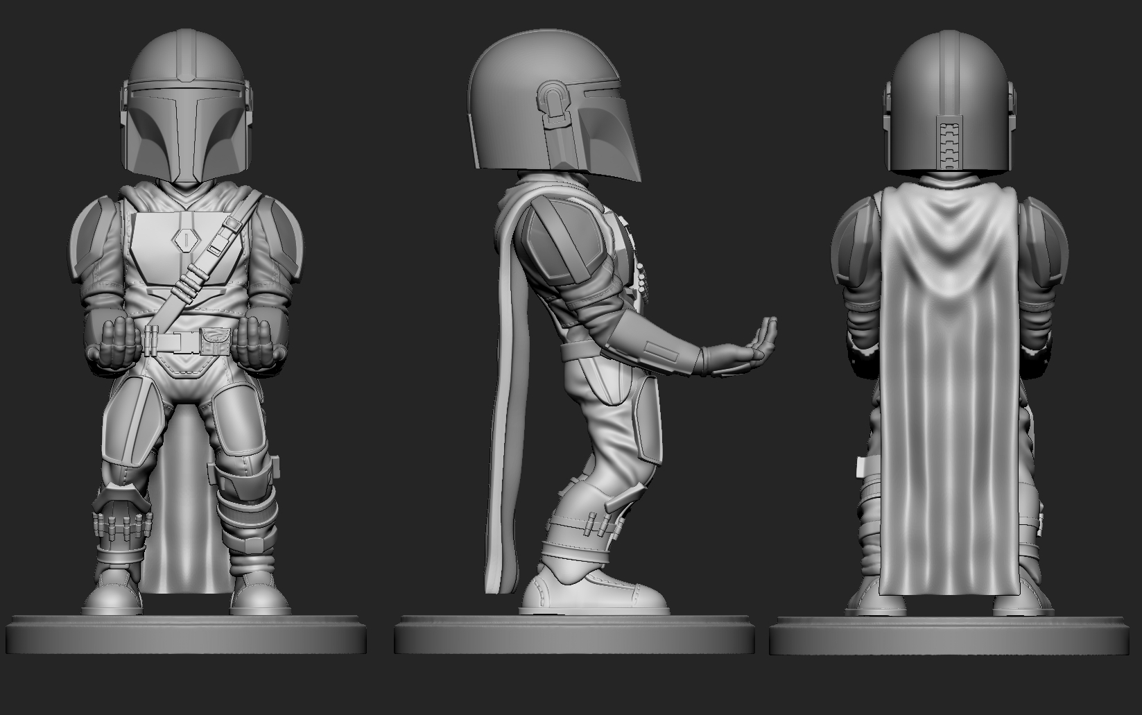 📱 Mandalorian cellphone and joystick holder・ 3D File for ・Cults