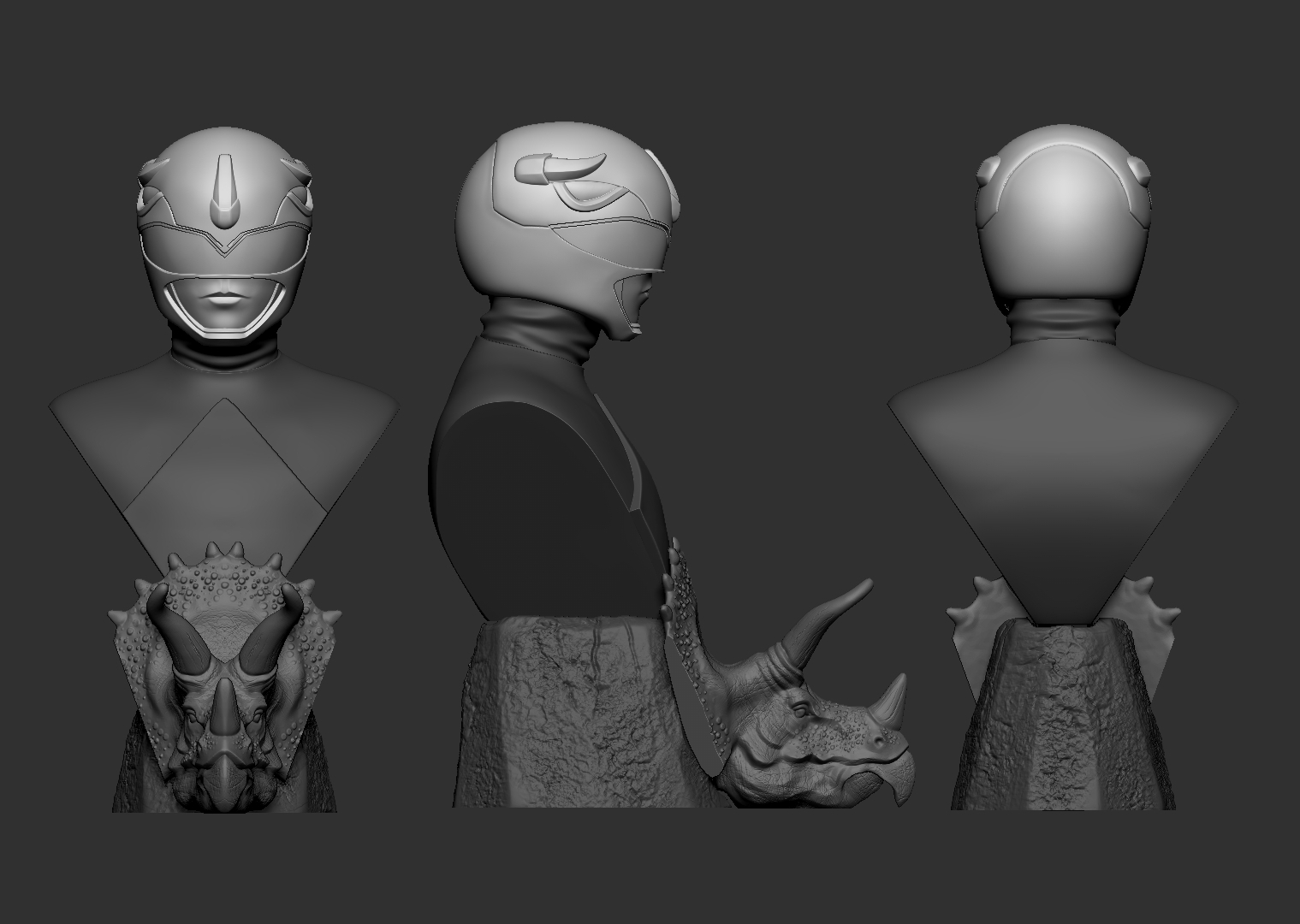 3D file Power Rangers (Blue Ranger) bust 👤 ・Design to download and 3D ...