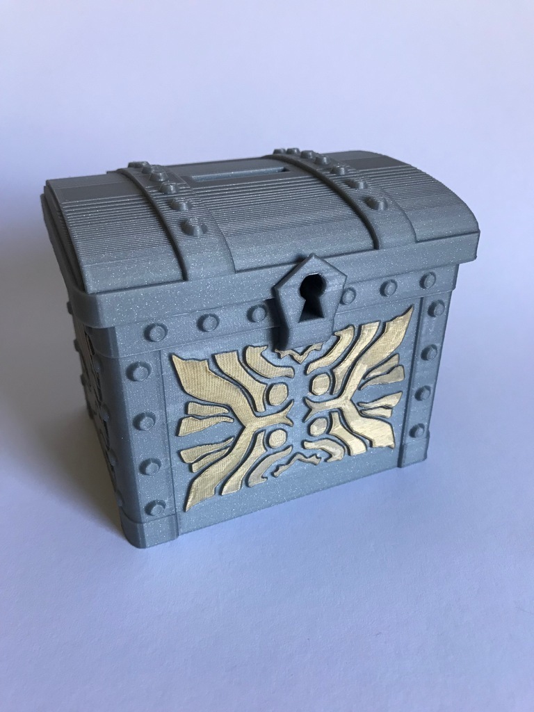 Free STL file Coin Chest with printed hindge 🪙 ・3D printing idea to ...