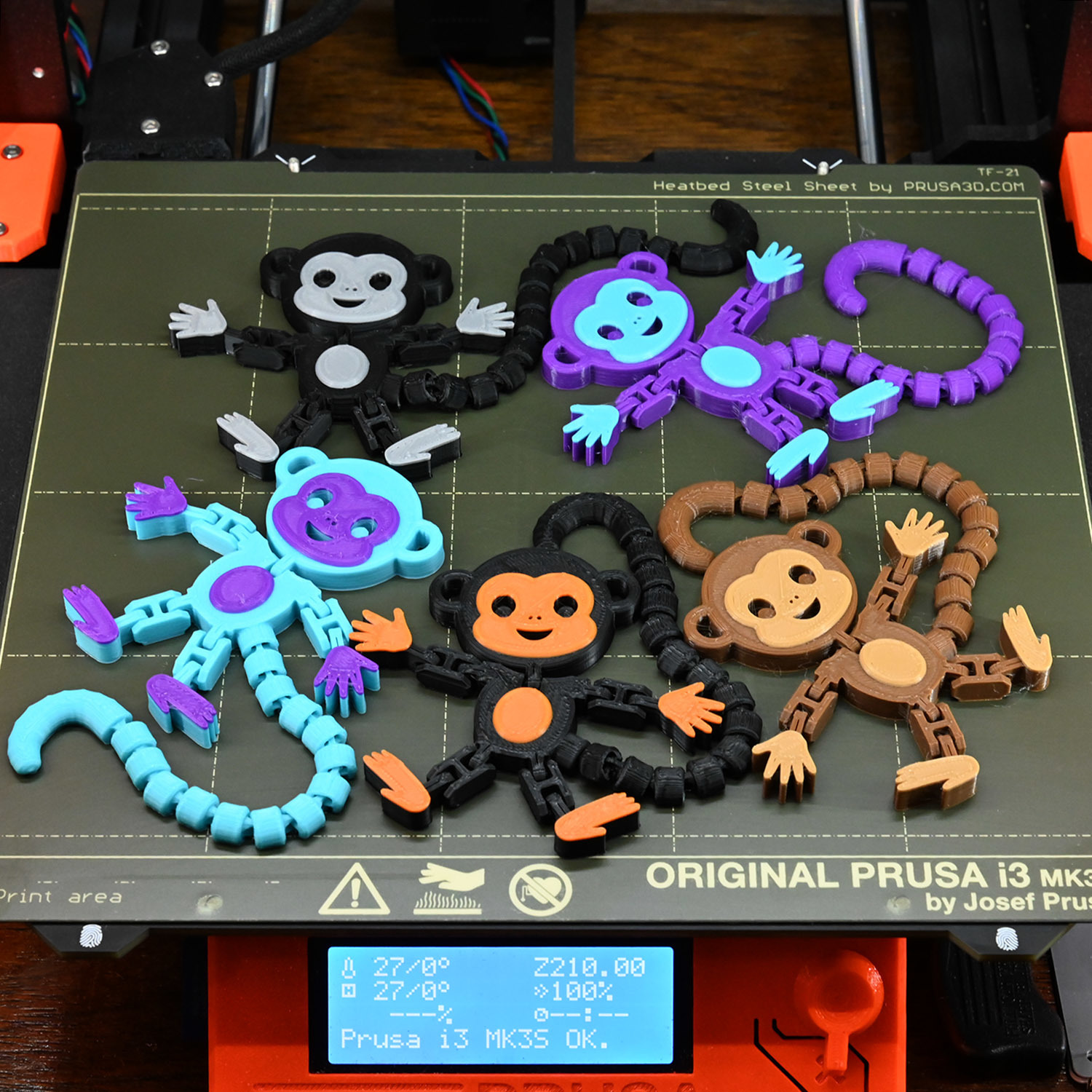 3D printer Flexi Articulated Monkey • made with MakerGear M2・Cults