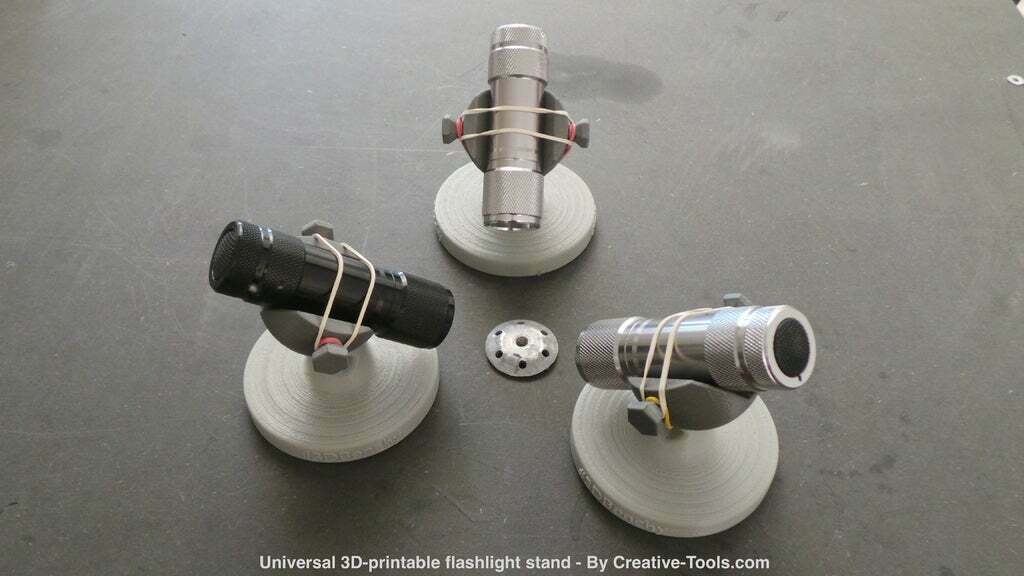 Free STL file Universal 3D-printable flashlight stand 🔦 ・3D printable ...