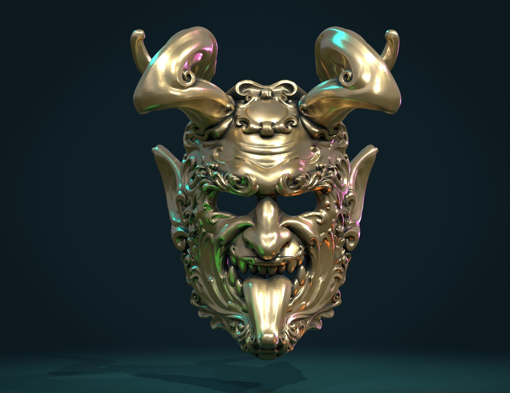 🎨 Demon Satyr Mask・ 3D File for ・Cults