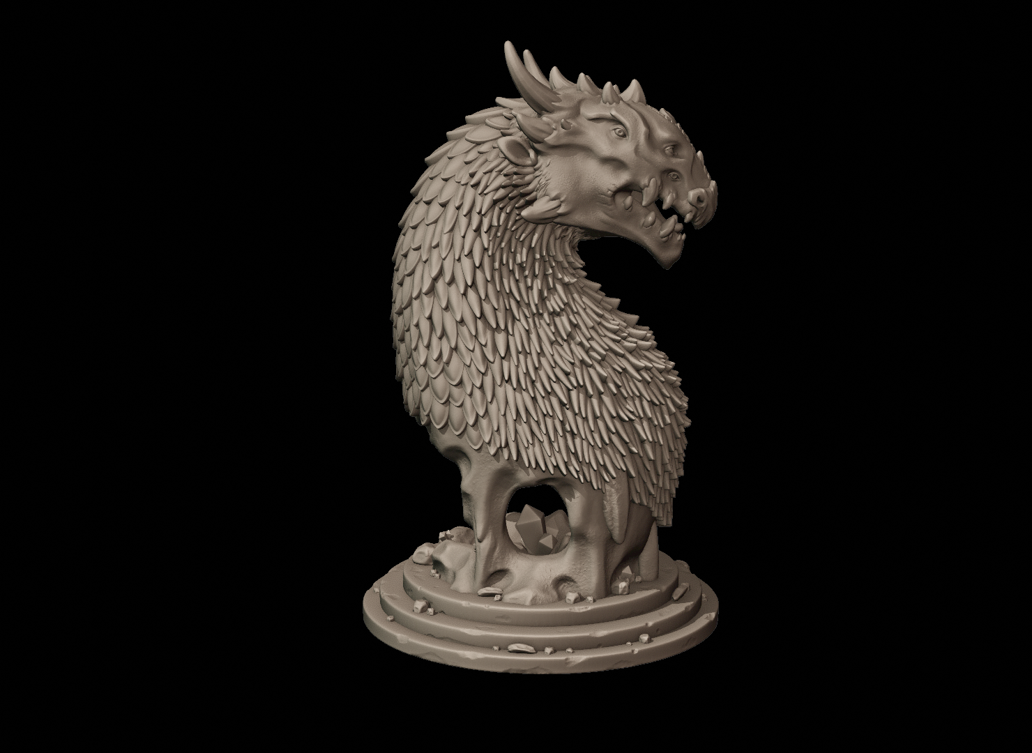 STL file Dragon Bust 🐉 ・3D printing idea to download・Cults