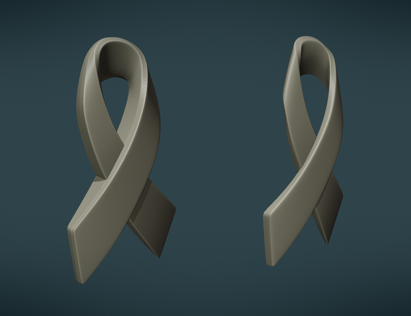 ♋ Cancer Ribbon・ 3D File for ・Cults