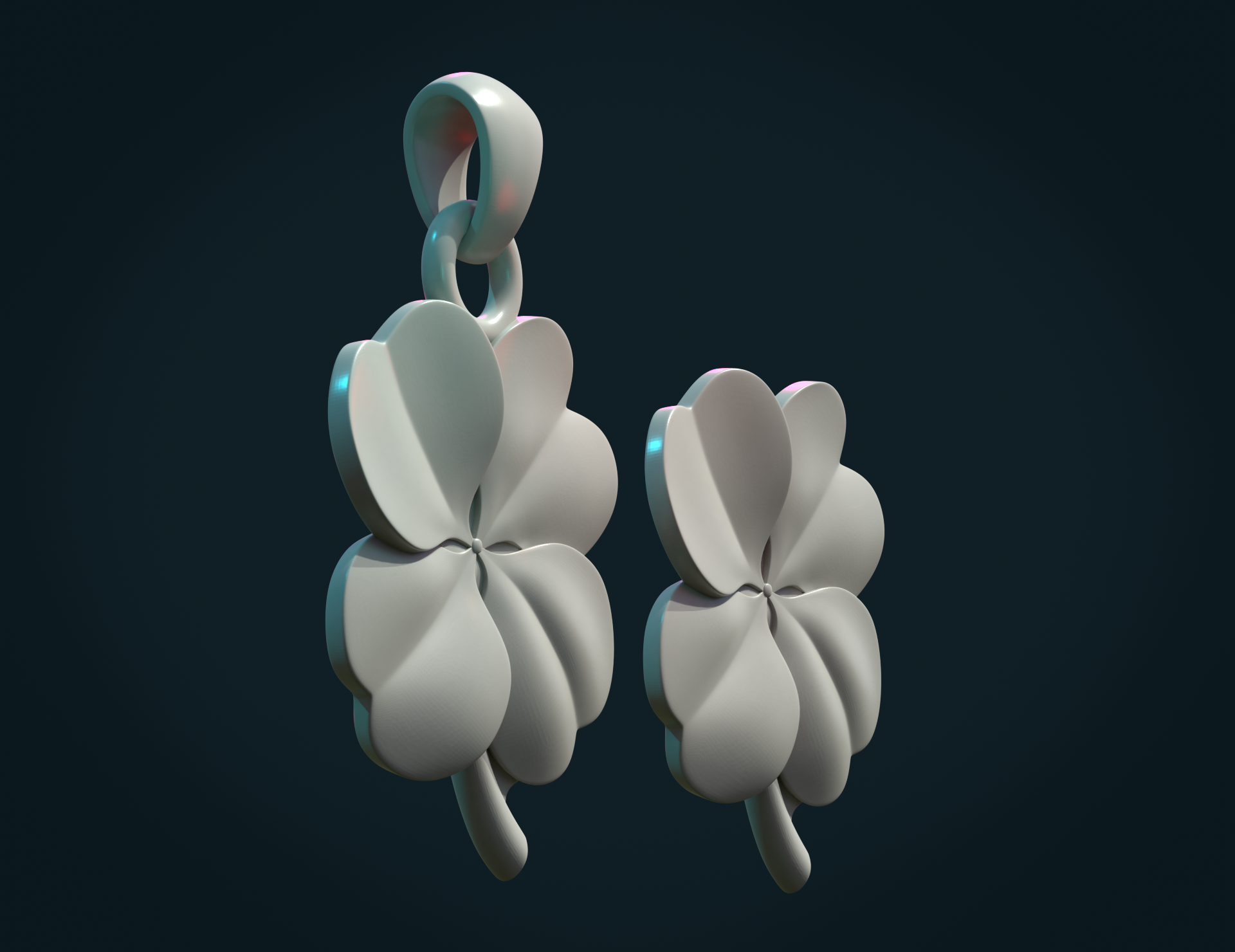 3D file Clover Pendant ☘️ ・3D printable model to download・Cults
