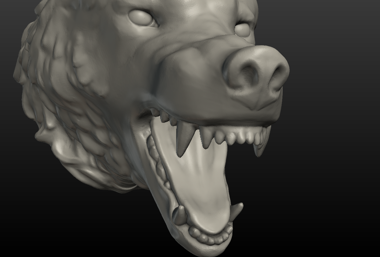 STL file Wolf Head II 🐺 (OBJ)・3D printer design to download・Cults