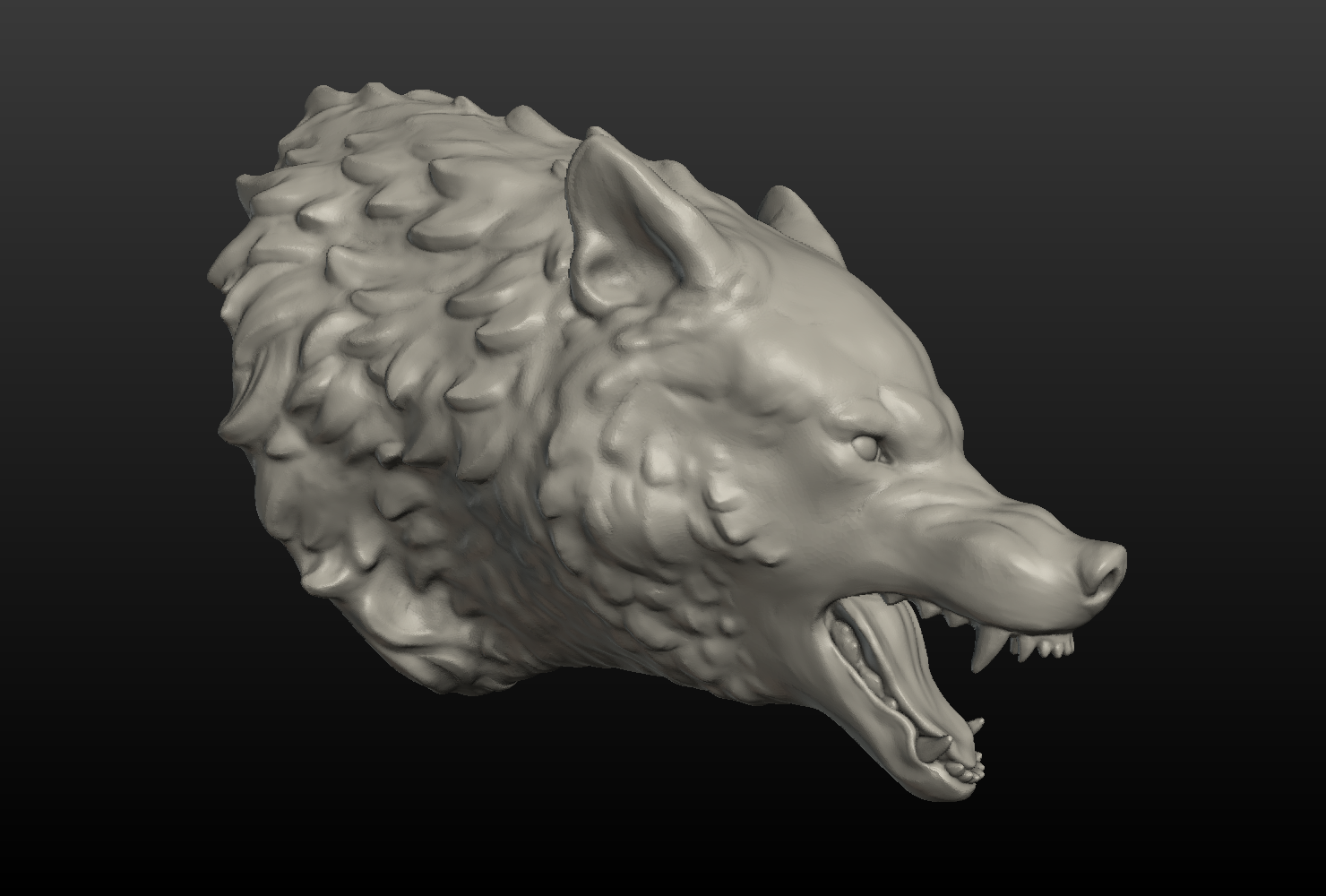 STL file Wolf Head II 🐺 (OBJ)・3D printer design to download・Cults