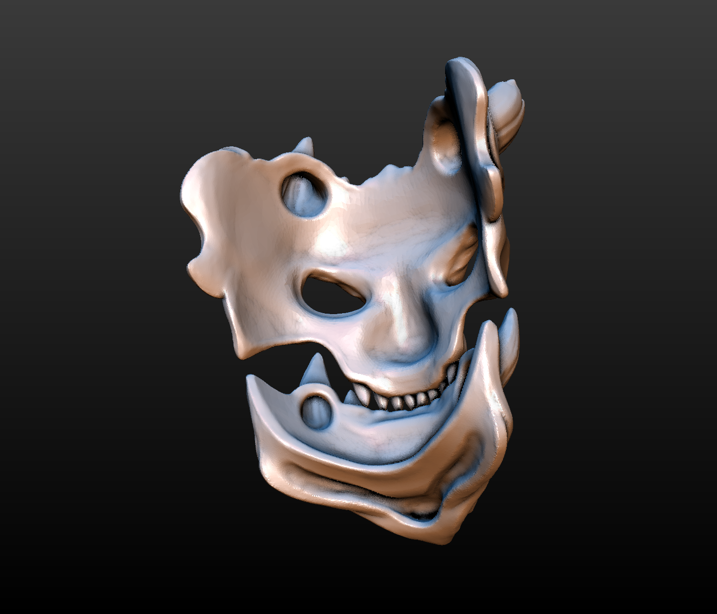 STL file Demon Mask 🔥 (OBJ)・3D print object to download・Cults