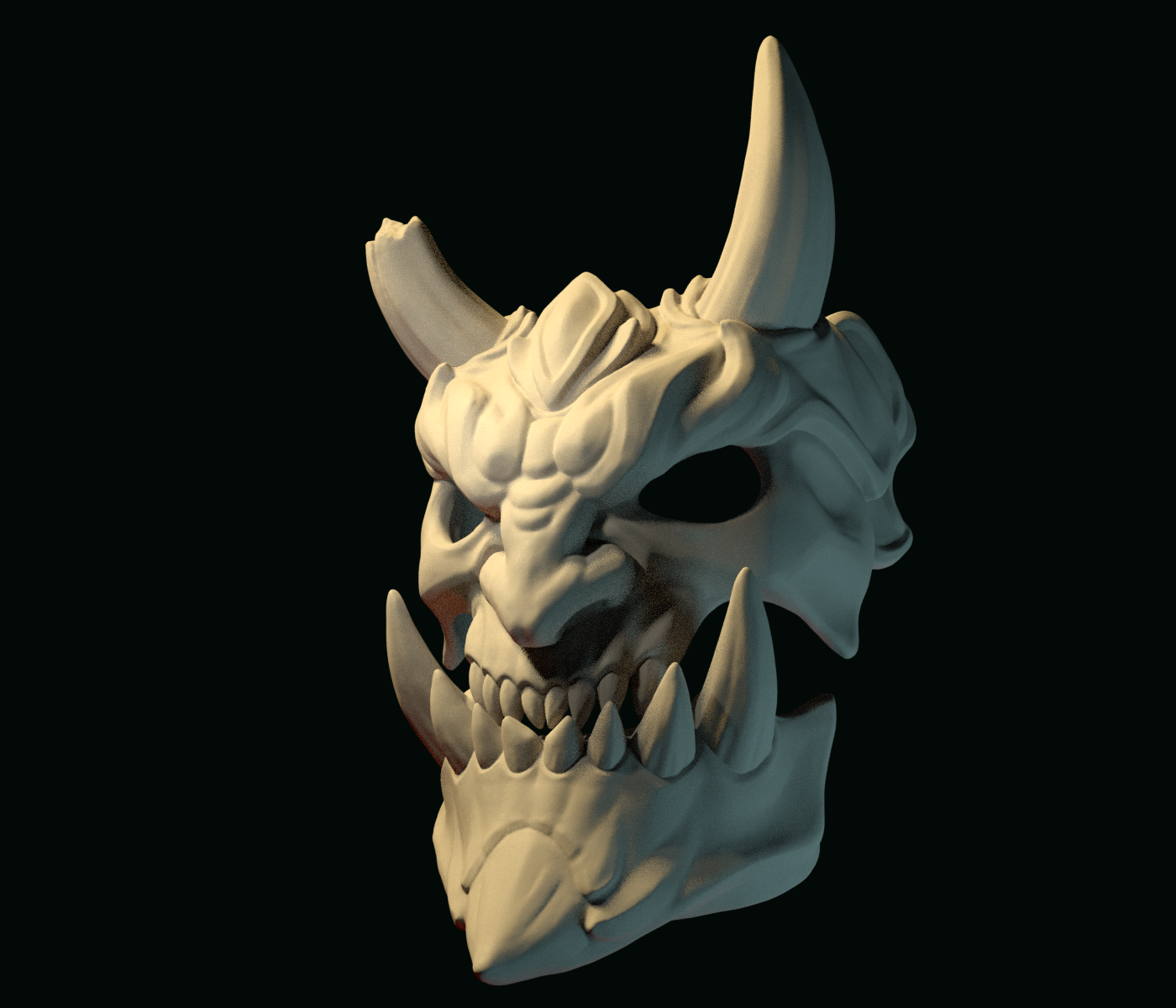 STL file Demon Mask 🔥 (OBJ)・3D print object to download・Cults