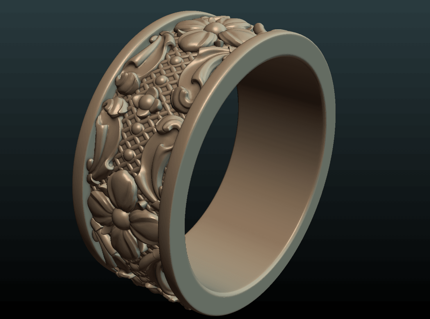 STL file Flower Ring 💐 (OBJ)・Model to download and 3D print・Cults