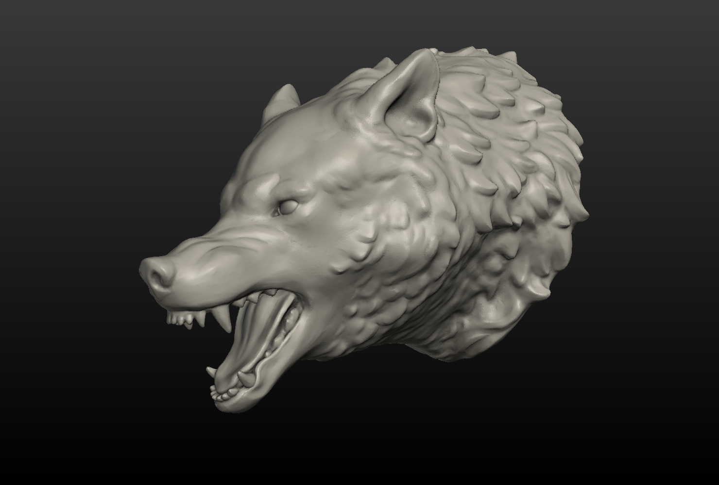 STL file Wolf Head II 🐺 (OBJ)・3D printer design to download・Cults