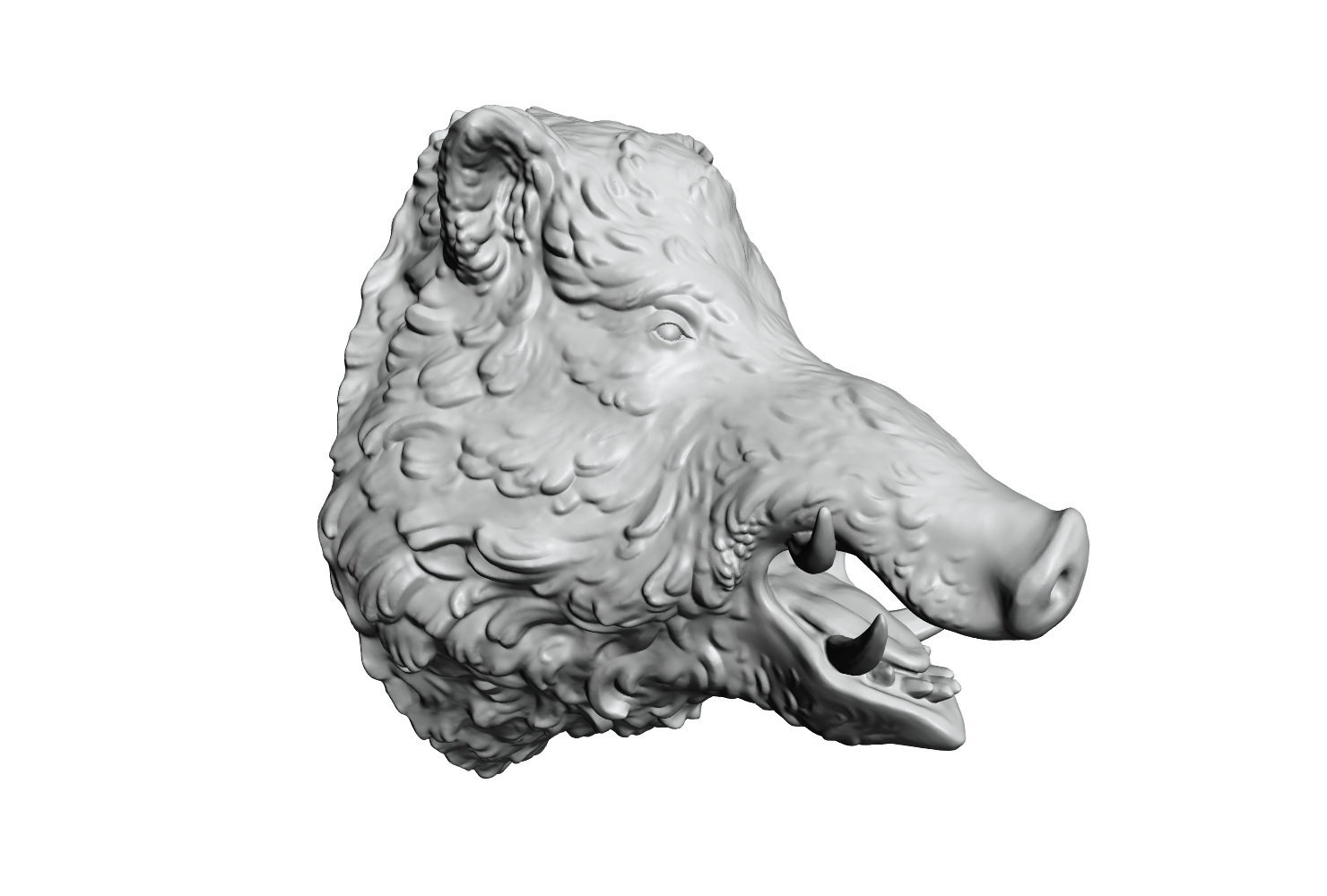 Файл STL Boars Head 🐗 (OBJ)・3D-печатная модель для загрузки・Cults