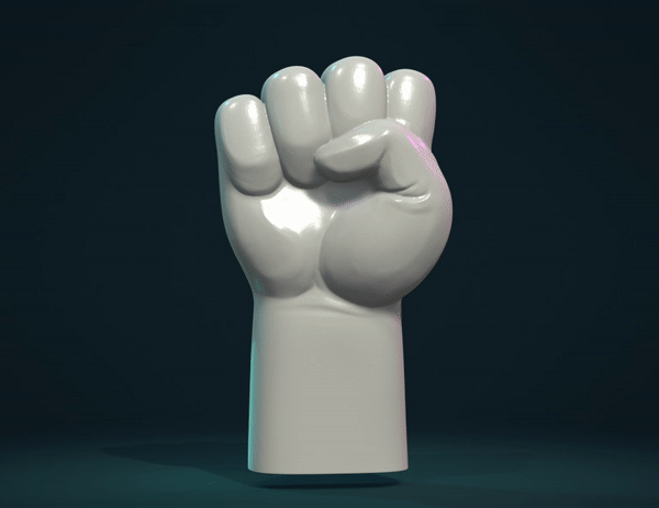 🤜 Fist Hand relief・ 3D File for ・Cults