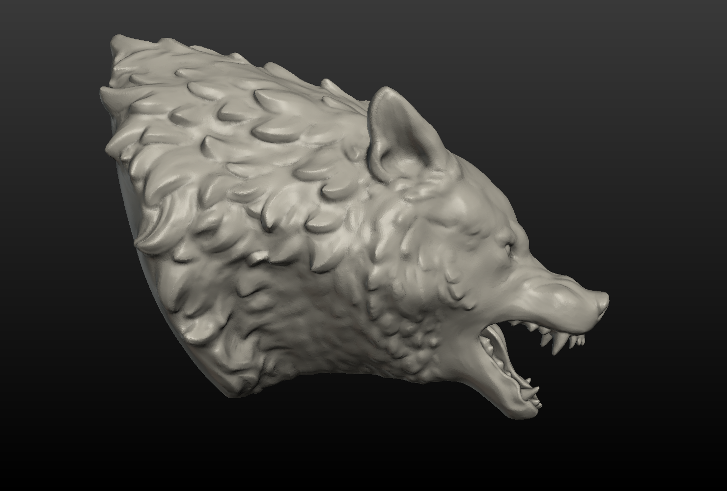 STL file Wolf Head II 🐺 (OBJ)・3D printer design to download・Cults