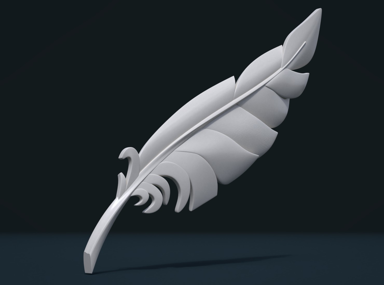 STL file New Feather 🆕・3D printing model to download・Cults
