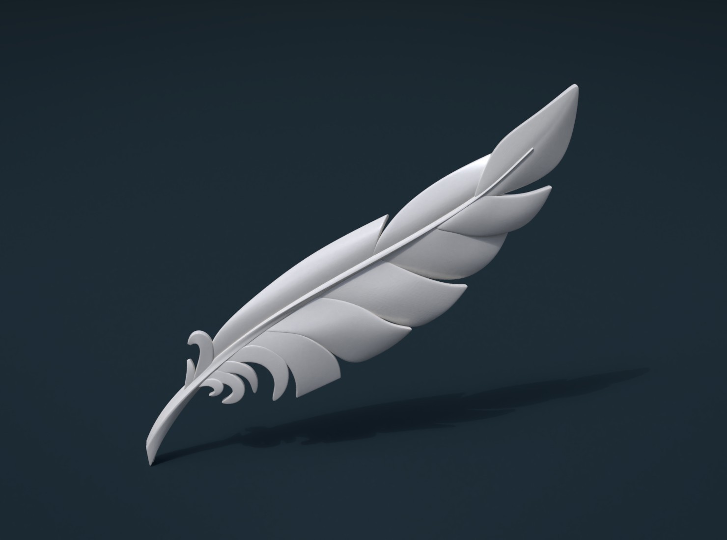 STL file New Feather 🆕・3D printing model to download・Cults