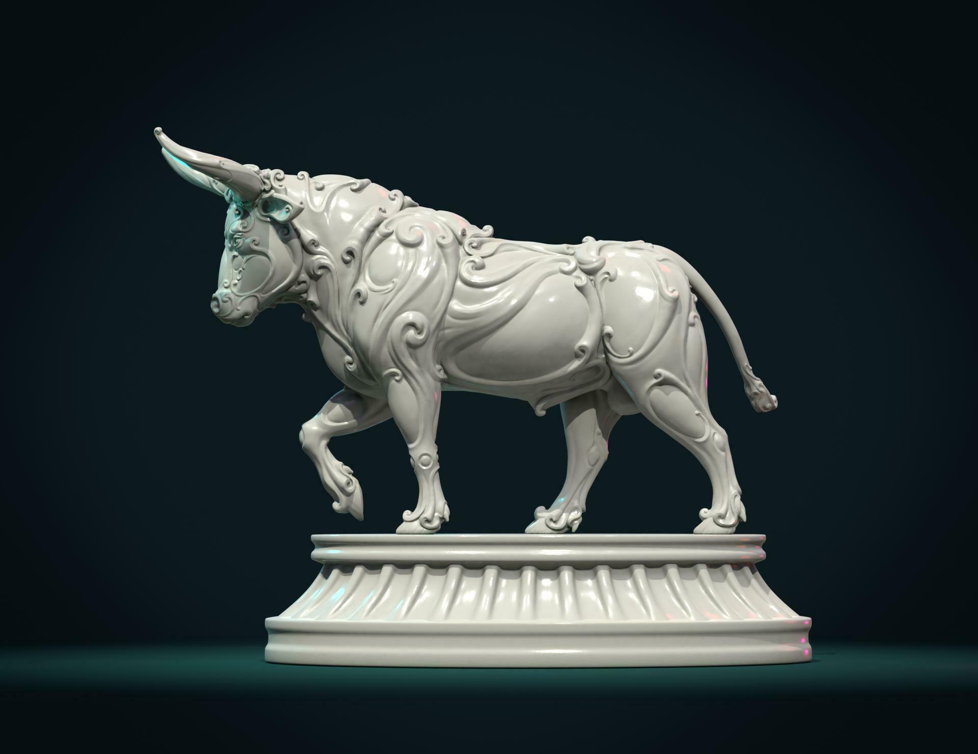 Archivo 3D Toro ornamentado 🐉 ・Design para impresora 3D para descargar ...