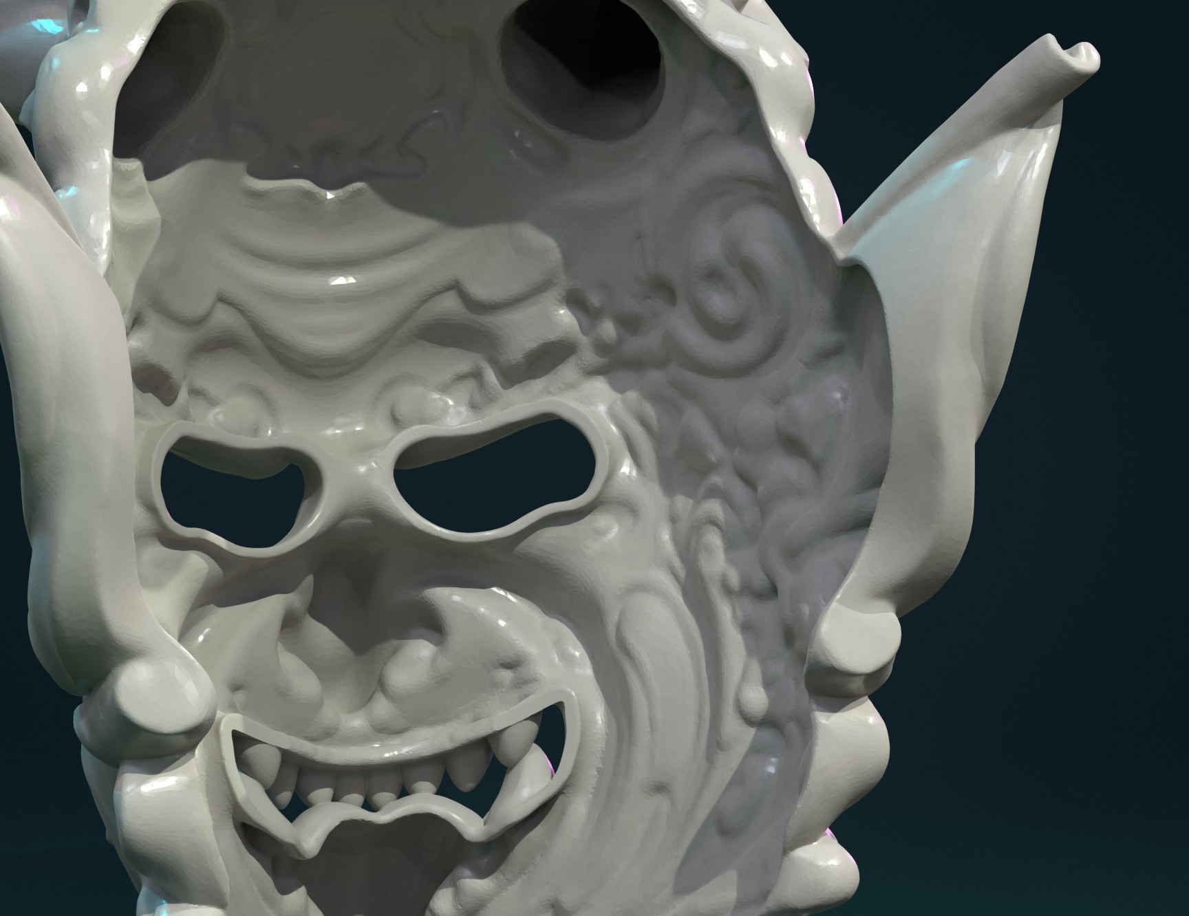 🎨 Demon Satyr Mask・ 3D File for ・Cults