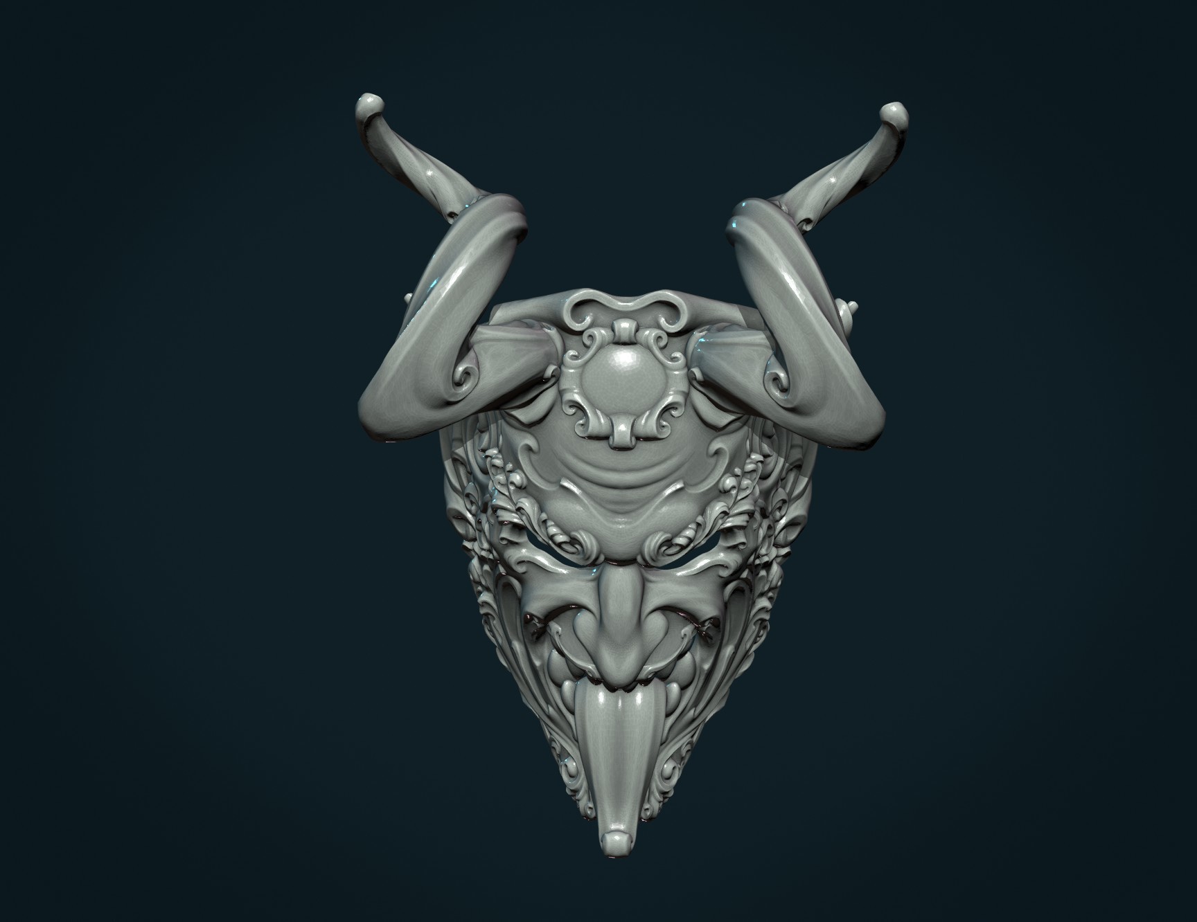 🎨 Demon Satyr Mask・ 3D File for ・Cults