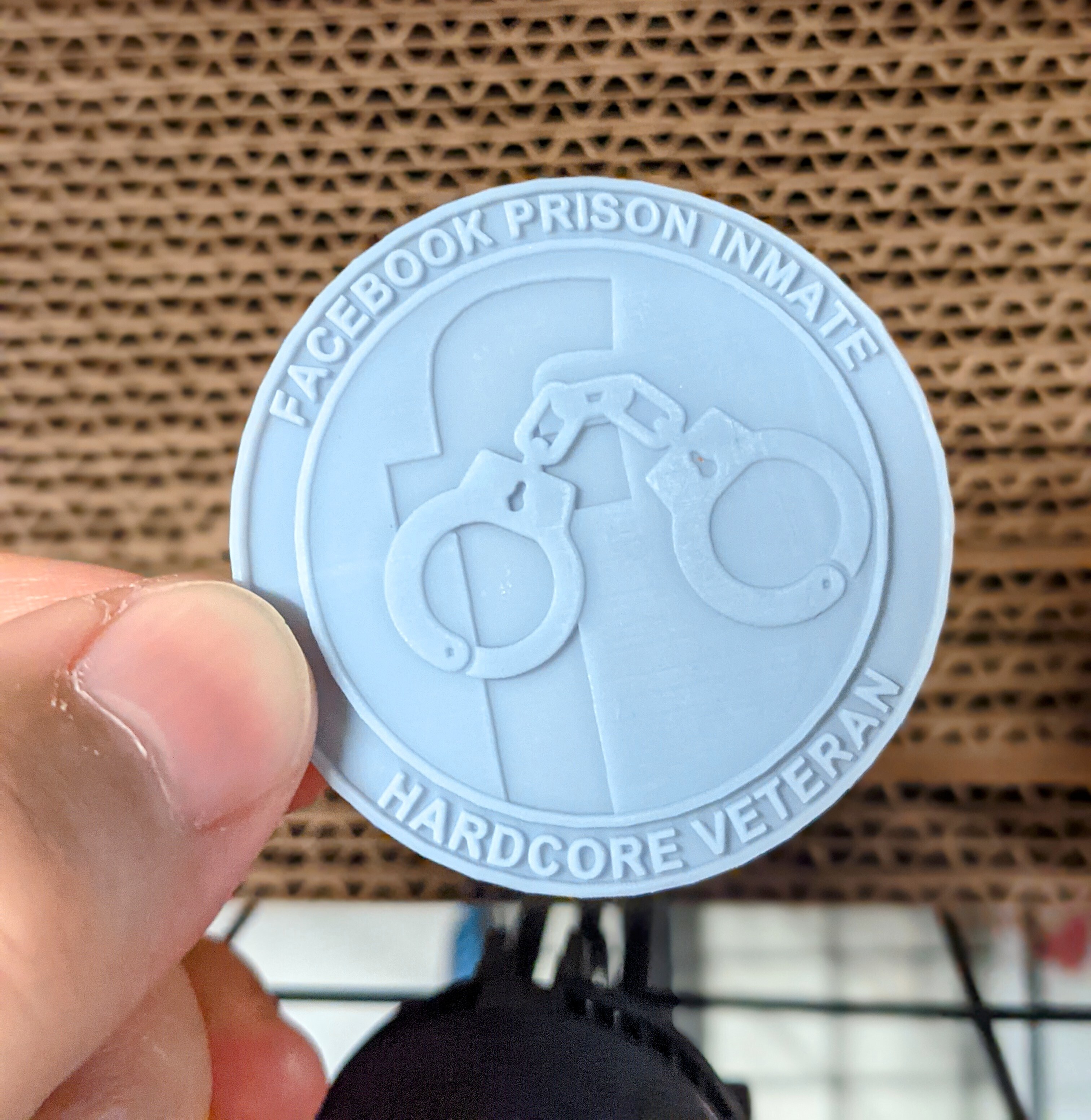 🖼️ Facebook Prison Inmate Badge/Patch/Decal・3D Print・Cults