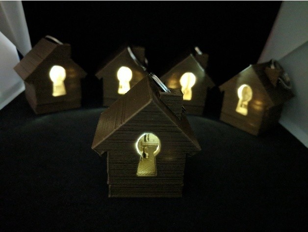 Free STL file Light Up House Keyring ⬆️ ・3D print design to download・Cults
