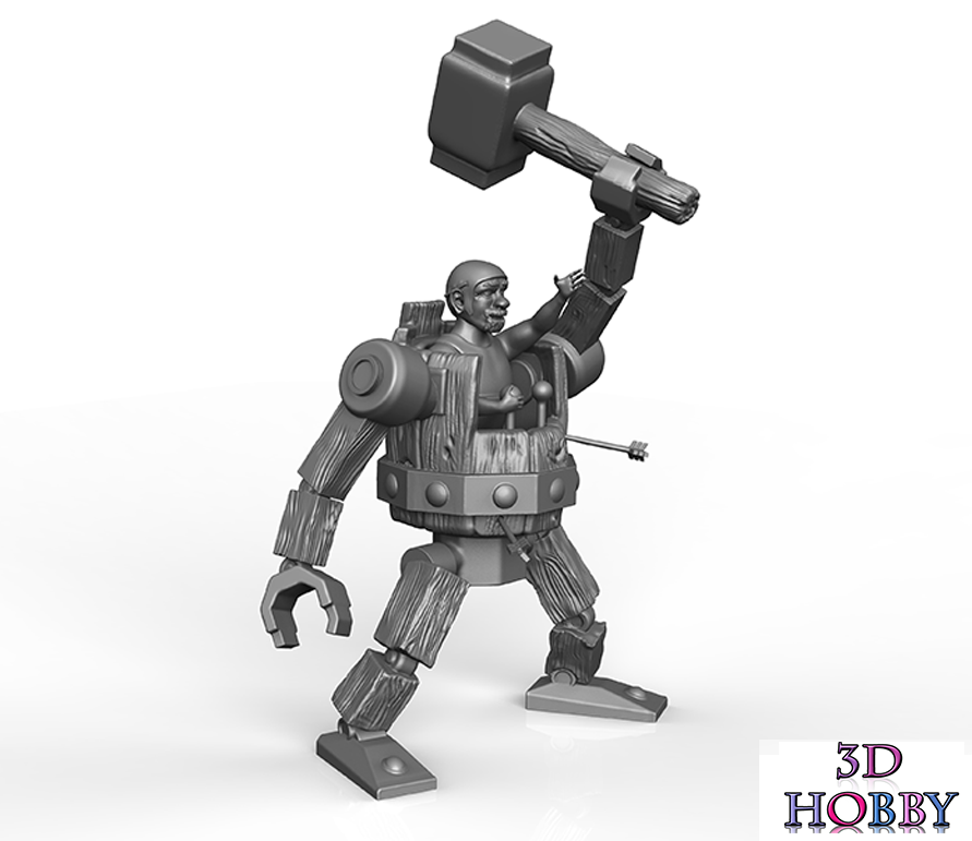 🗿 battle machine sculpture model clash of clans・ OBJ File for ・Cults