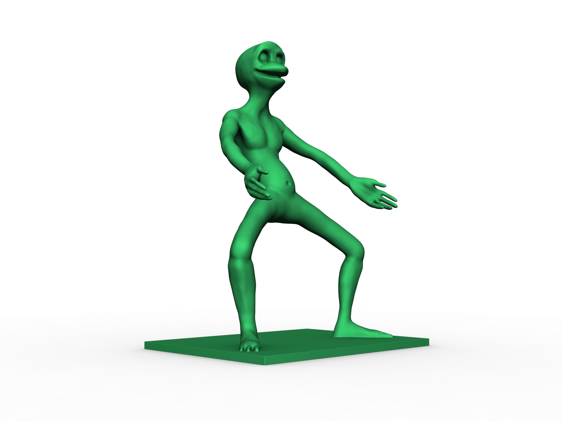 STL file Alien green Alieno dama tu cosita 2 poses 👽 ・3D printable ...