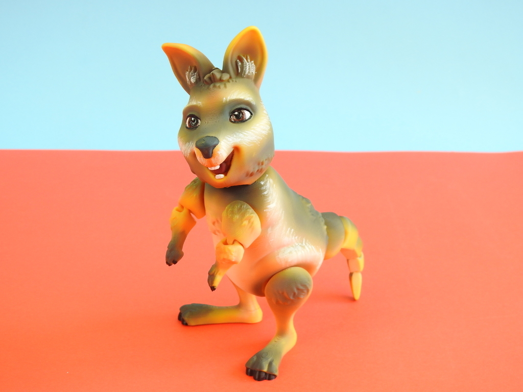 Free 3D file Laughing Wallaby 3D Printed Action Figure 🤣 ・Object to ...