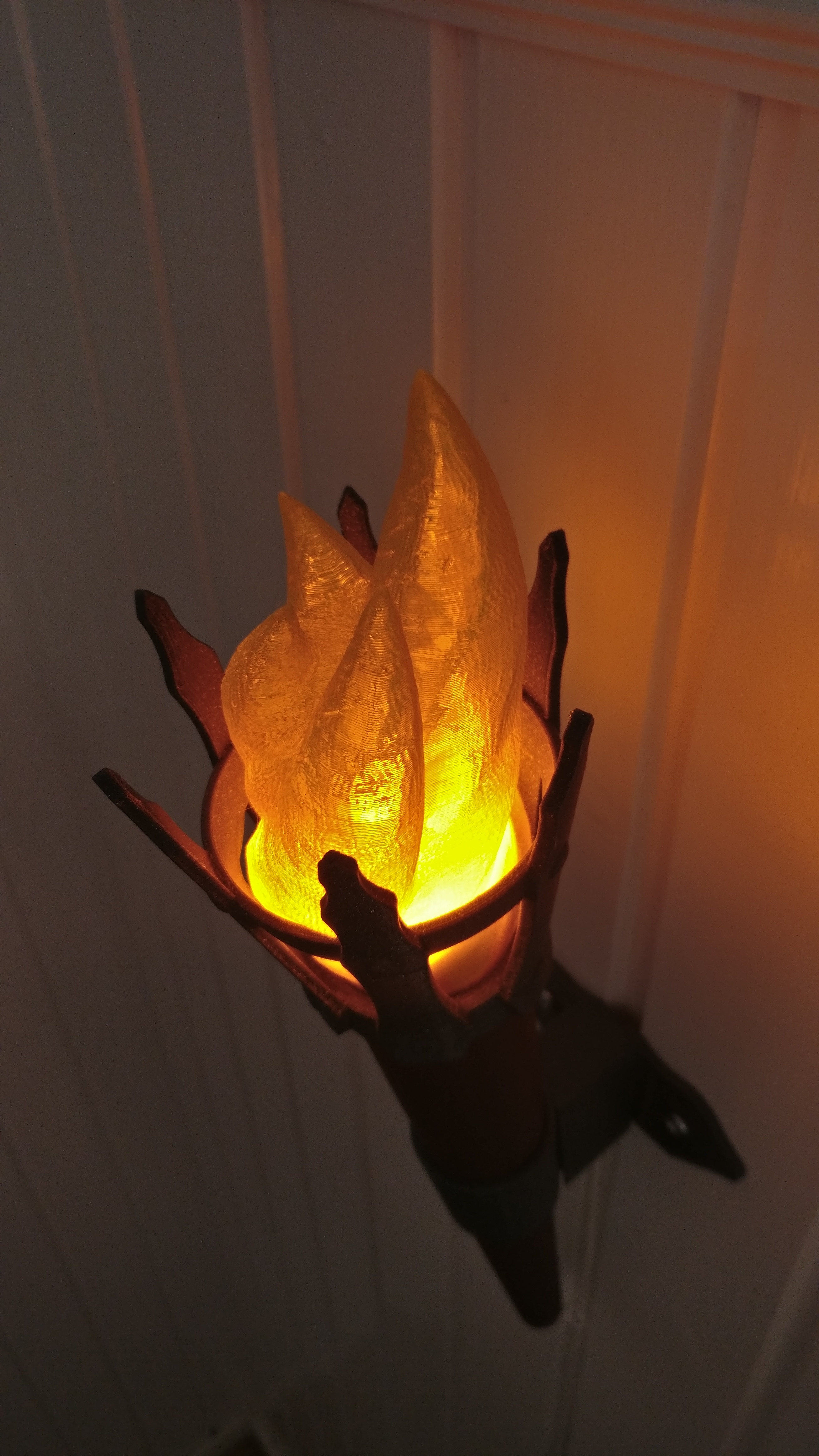 🔥 Flaming Torch wall decoration・Free STL File for ・Cults
