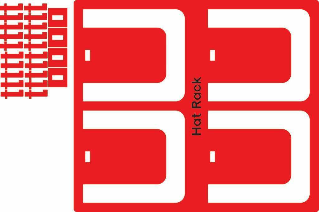 🎩 Hat Rack (Laser Cut)・Free DXF File for 3D printing and CNC machining ...