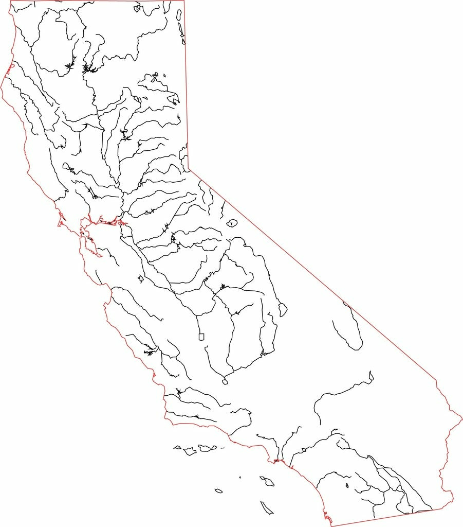 🗺️ Detailed Map of California・Free DXF File for 3D printing and CNC ...