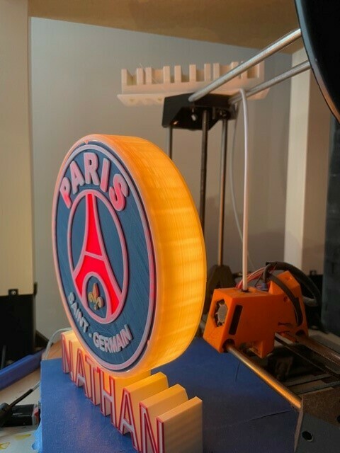 Fichier STL Logo PSG lumineux 🦶 ・Objet imprimable en 3D à télécharger・Cults