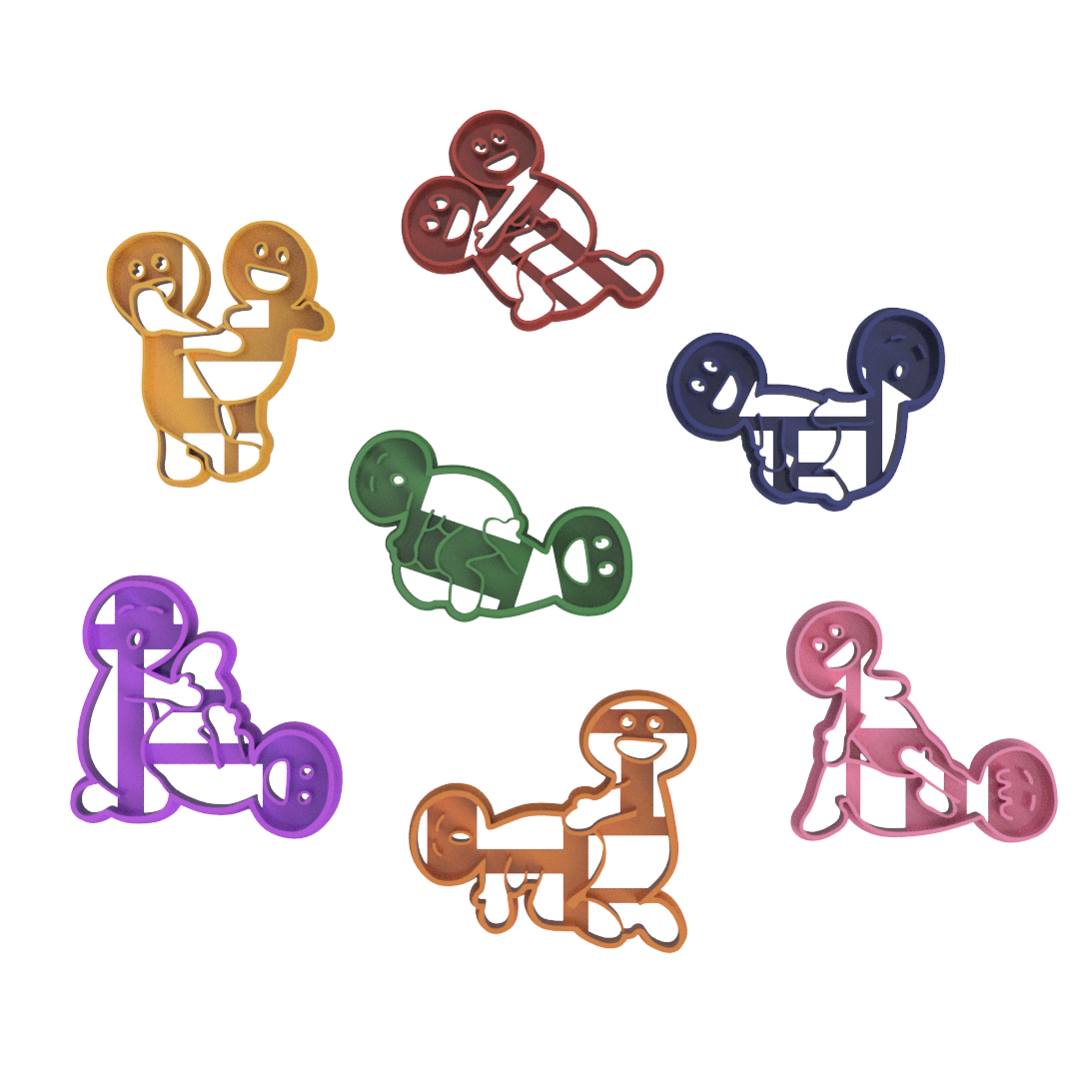 STL file Funny Kamasutra Cookie Cutter Set of 7 (Commercial) 🍪 ・3D ...