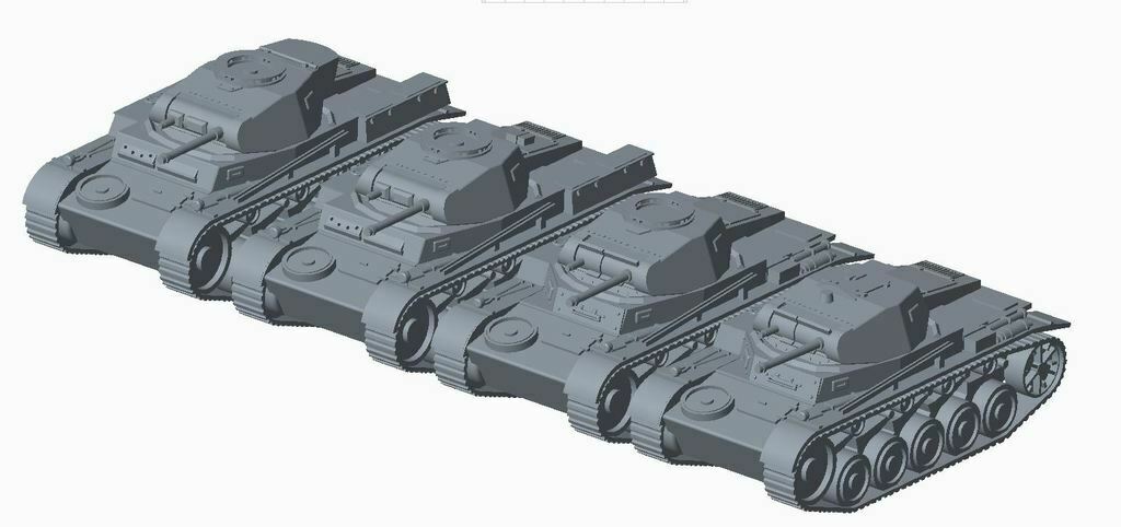 🔩 Panzer II pack (revised)・Free 3D File for ・Cults