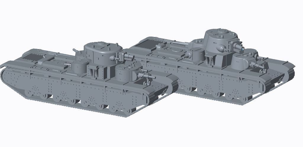3D printing Soviet Multi-Turret Tank (REVISED)Pack・Cults