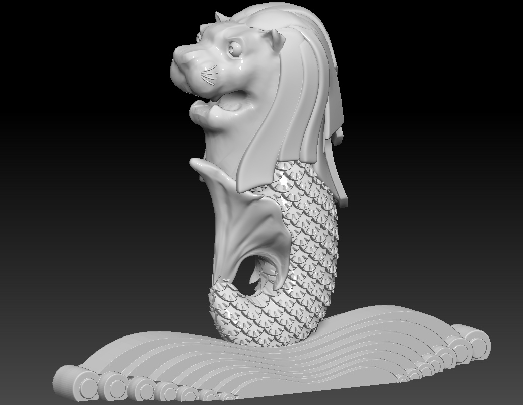 OBJ file Merlion 🎨・Template to download and 3D print・Cults