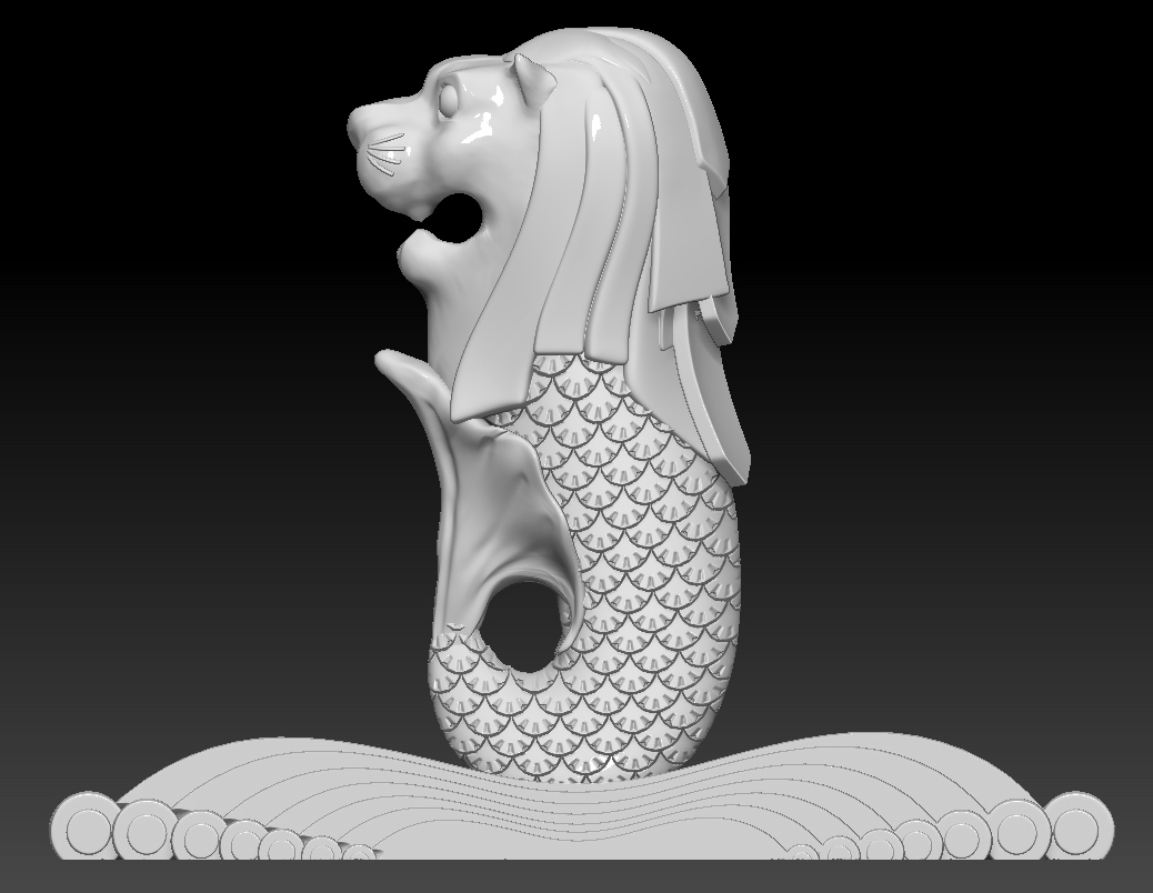 OBJ file Merlion 🎨・Template to download and 3D print・Cults