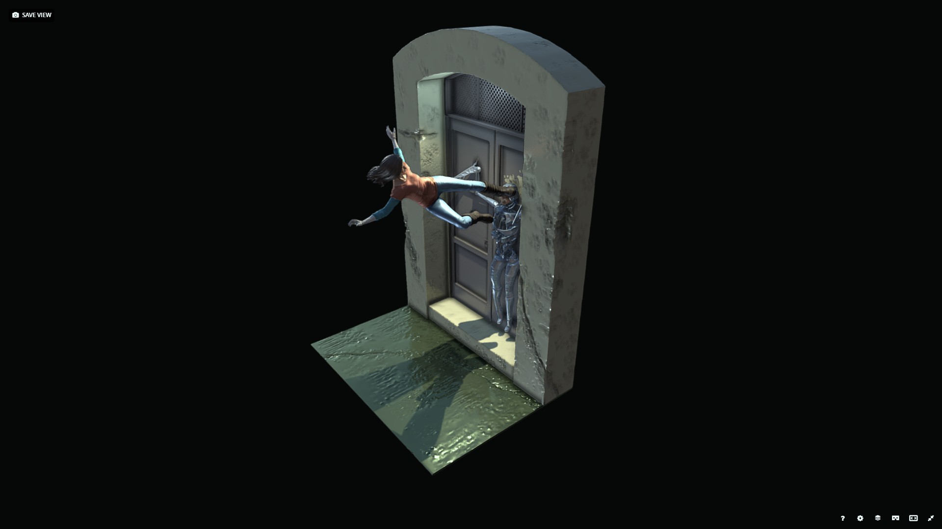 STL file ALITA SMASHING NYSSIANA 🌆 ・3D printer model to download・Cults