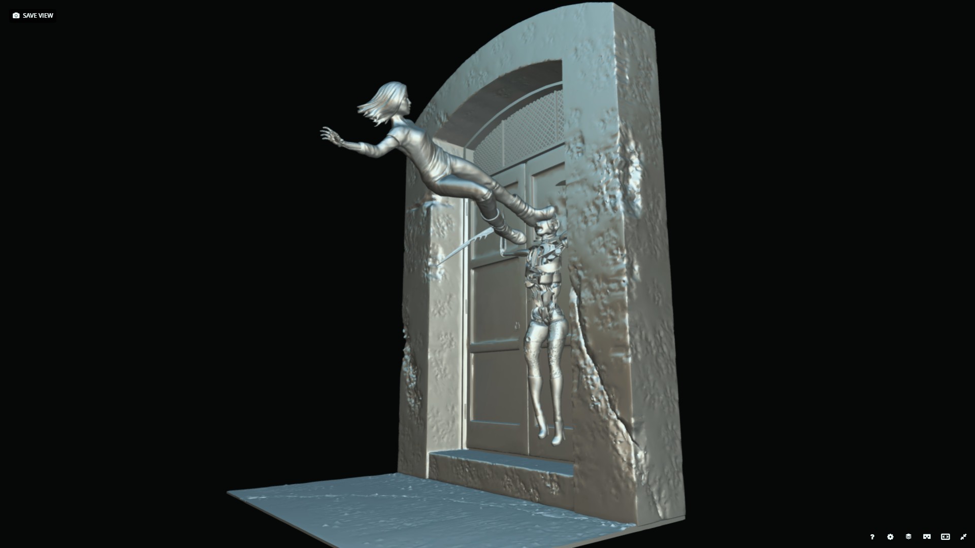 STL file ALITA SMASHING NYSSIANA 🌆 ・3D printer model to download・Cults