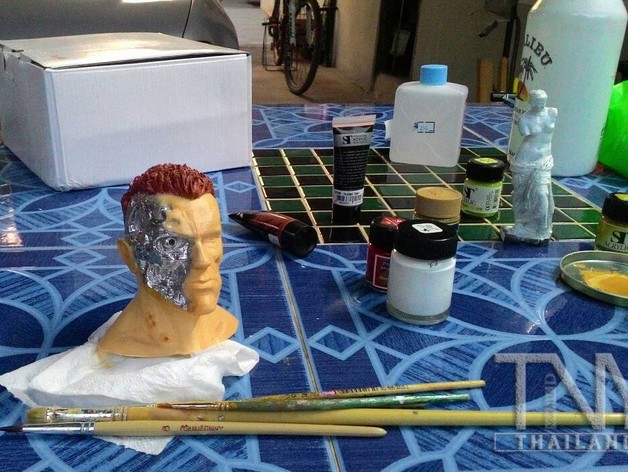 👤 ARNOLD T2 STYLE BATTLE DAMAGED TERMINATOR INSPIRITED BUST for 3D ...