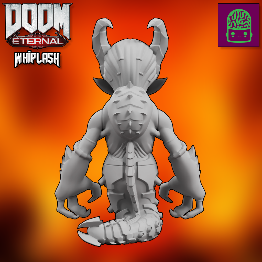 Файл STL DOOM ETERNAL WHIPLASH COLLECTIBLE FIGURINE HIGH RES CUSTOM ...