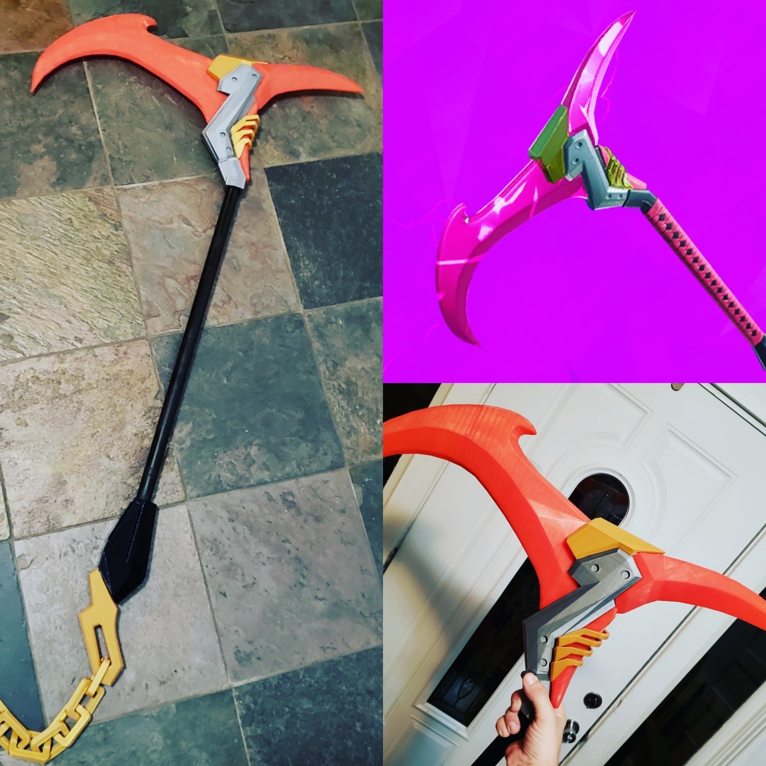 🦸 Fortnite Rift Edge Pickaxe Cosplay Prop MultiColor・ 3D File for ・Cults