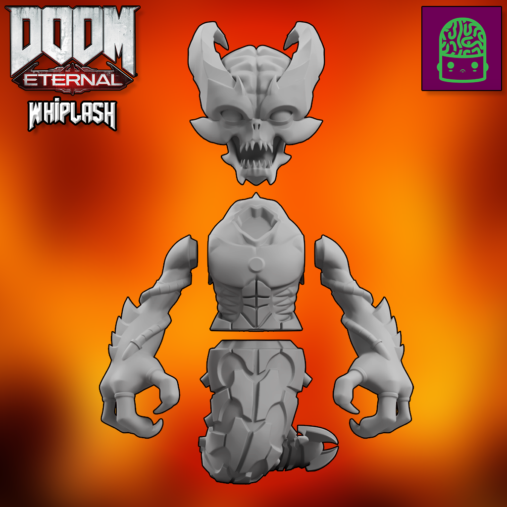 🎮 DOOM ETERNAL WHIPLASH COLLECTIBLE FIGURINE HIGH RES CUSTOM MODEL・ STL ...