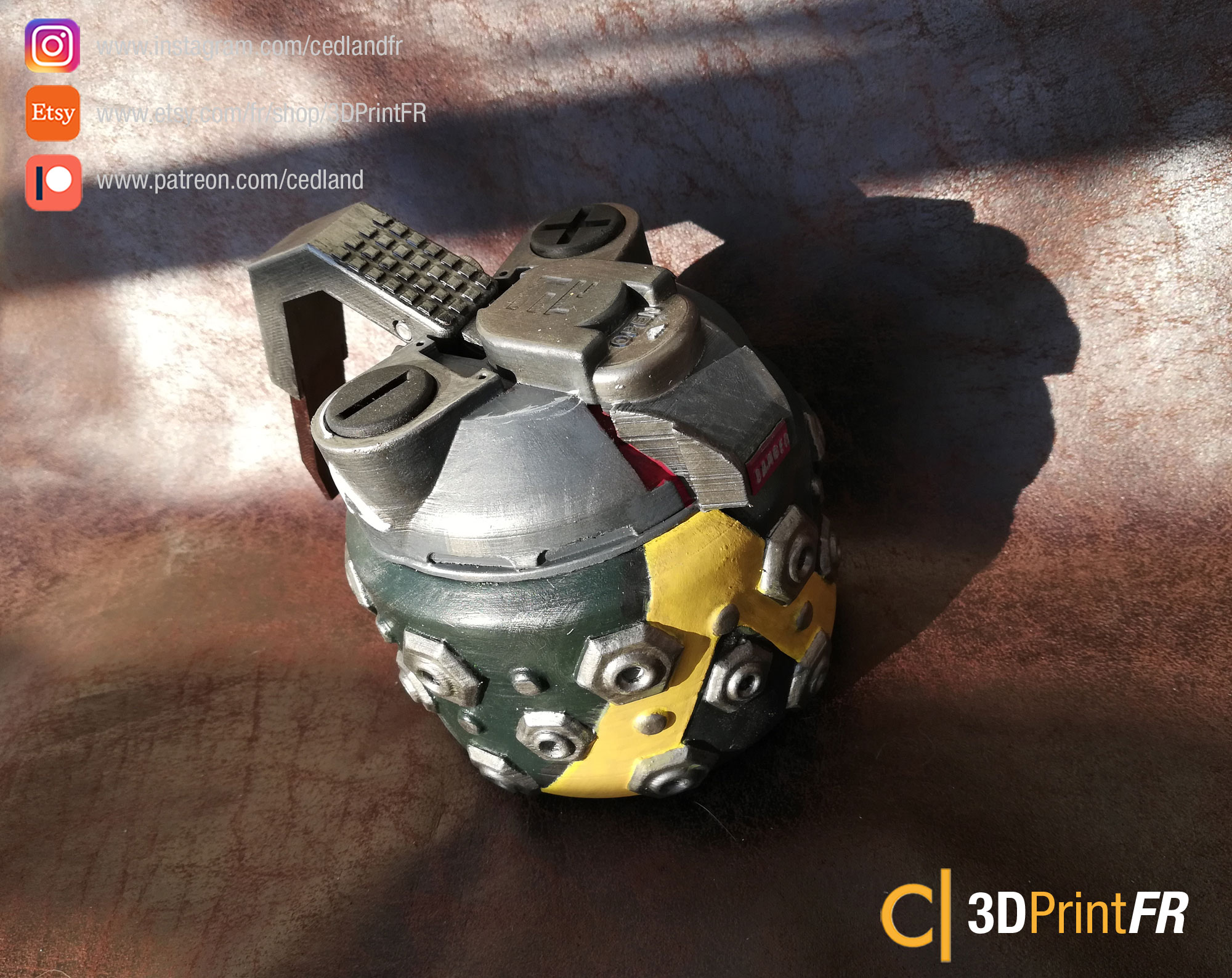 🧸 Apex Legends réplique 1:1 FanArt de la Grenade Frag・ STL File for 3D ...