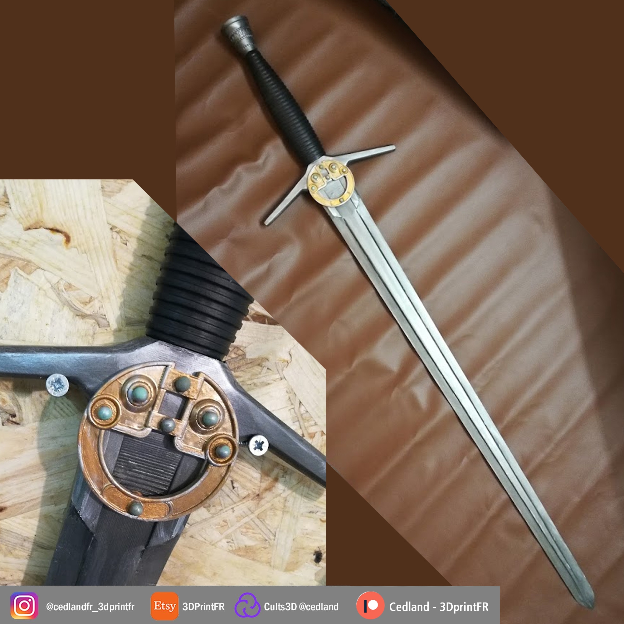 STL file The Witcher Geralt Sword 🗡️ ・3D printable model to download・Cults