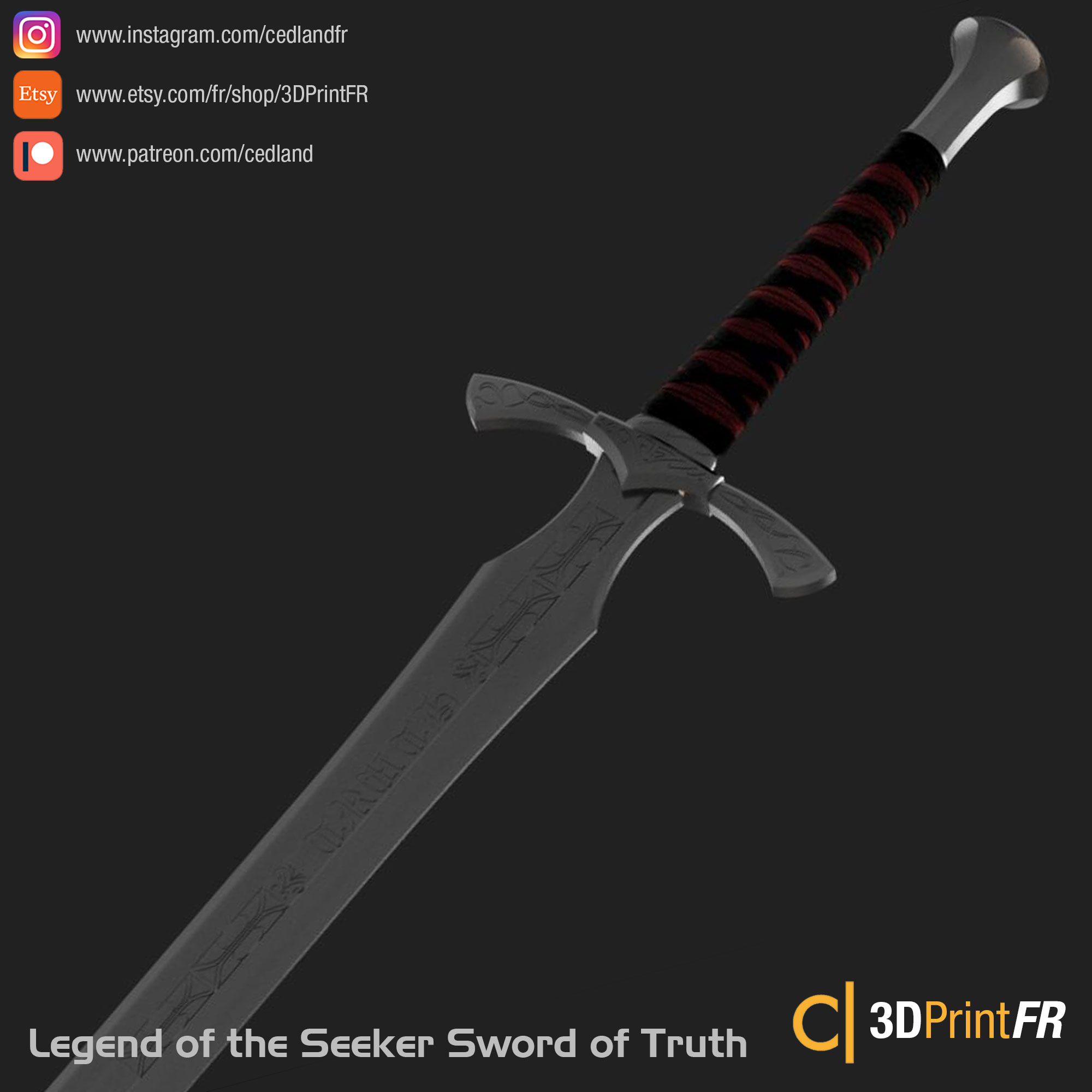 STL file Sword of Truth 🗡️ ・3D printable design to download・Cults