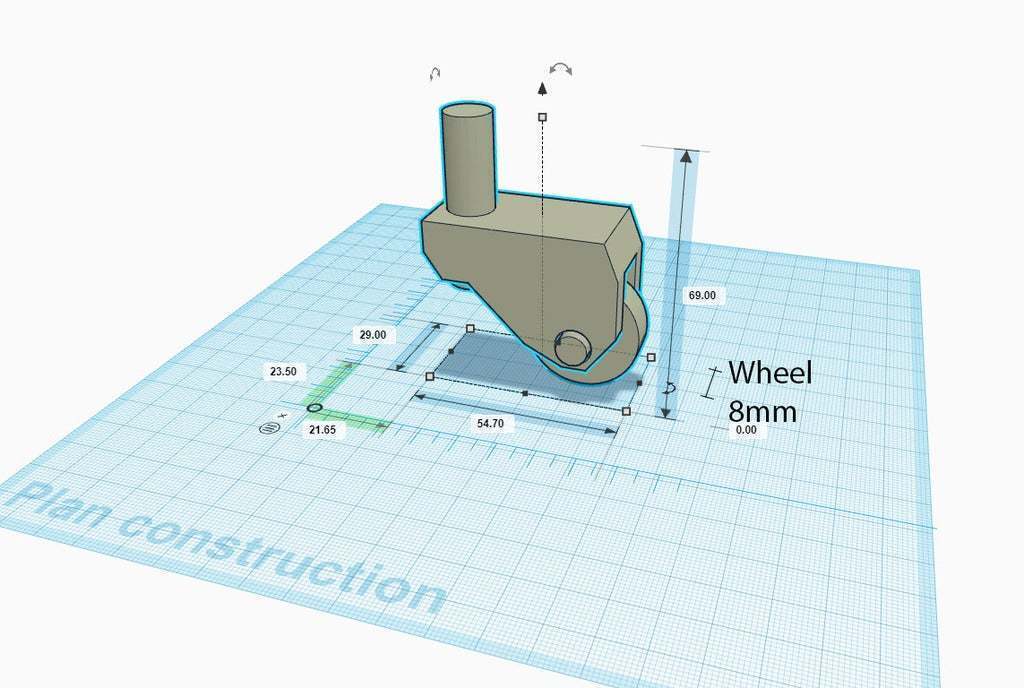 Free STL file wheel caster 8mm 🛞 ・3D printing model to download・Cults