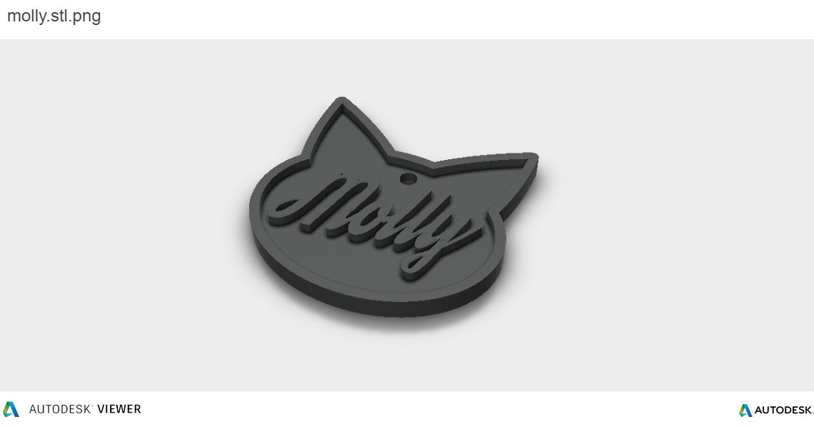 STL file Cat Molly Tag 🐱 ・3D printing model to download・Cults